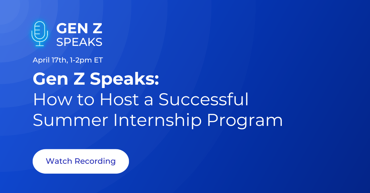 Recording | Hosting Successful Summer Internship Programs